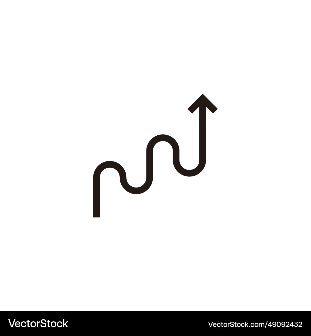 Graphic business up direction geometric symbol Vector Image