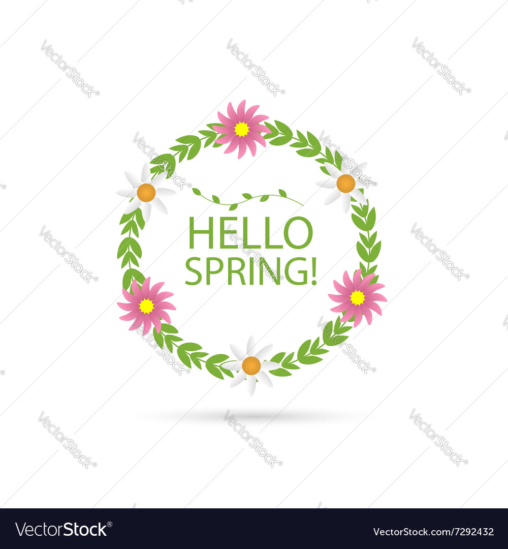 Hello spring Royalty Free Vector Image - VectorStock