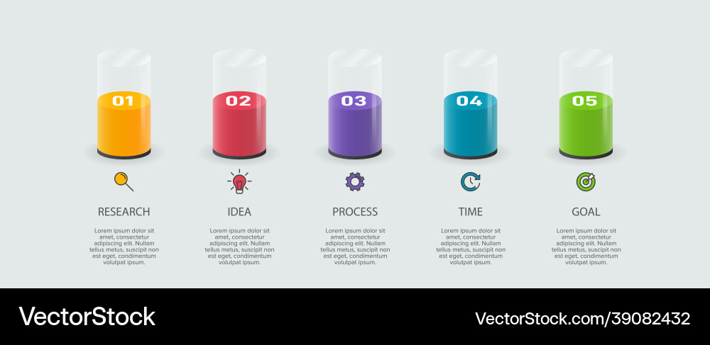 Infographic design with icons and 5 options Vector Image