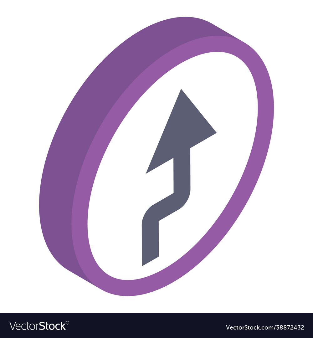 Left turn Royalty Free Vector Image - VectorStock