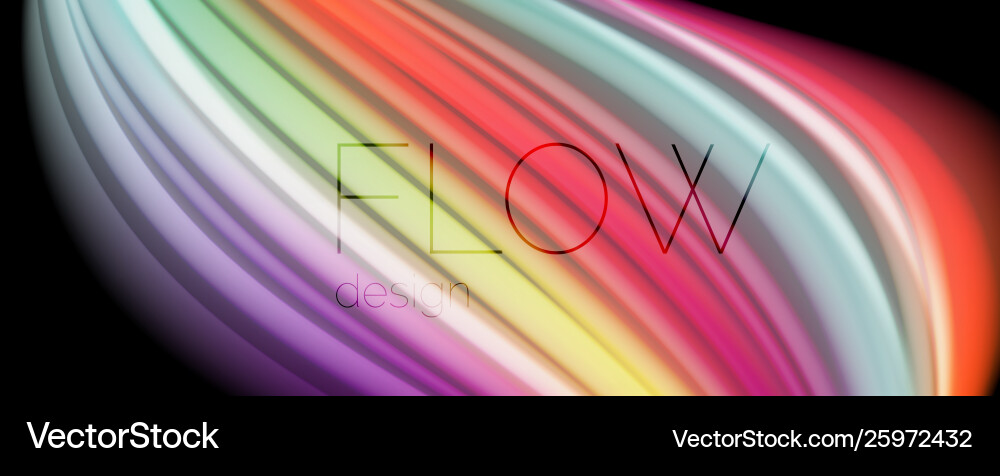 Modern rainbow liquid color flow colorful poster Vector Image