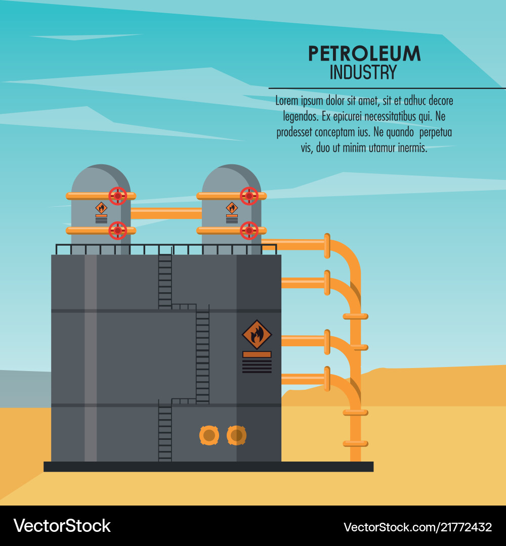 Oil and petroleum industry Royalty Free Vector Image