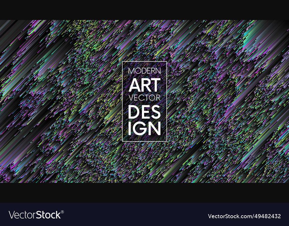 Pixel sorting background digital noise texture Vector Image