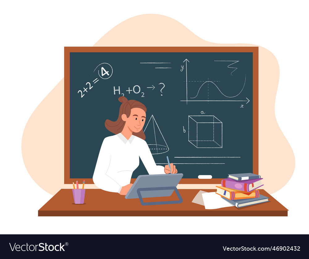School of mathematics Royalty Free Vector Image