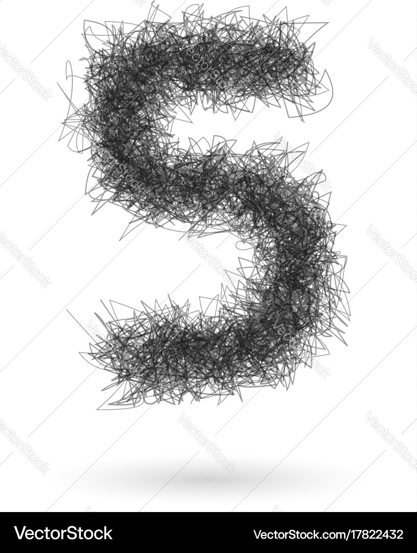 Scribble numbers Royalty Free Vector Image - VectorStock