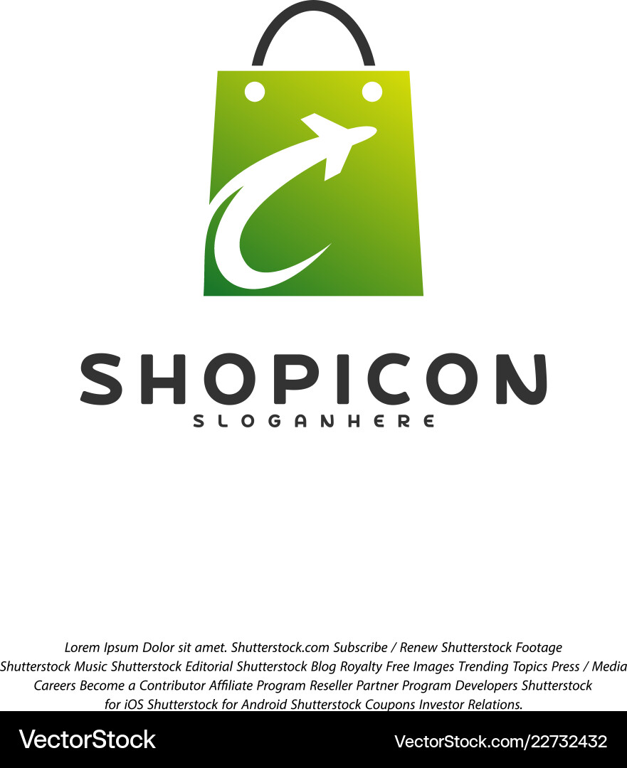 Travel shop logo template design Royalty Free Vector Image