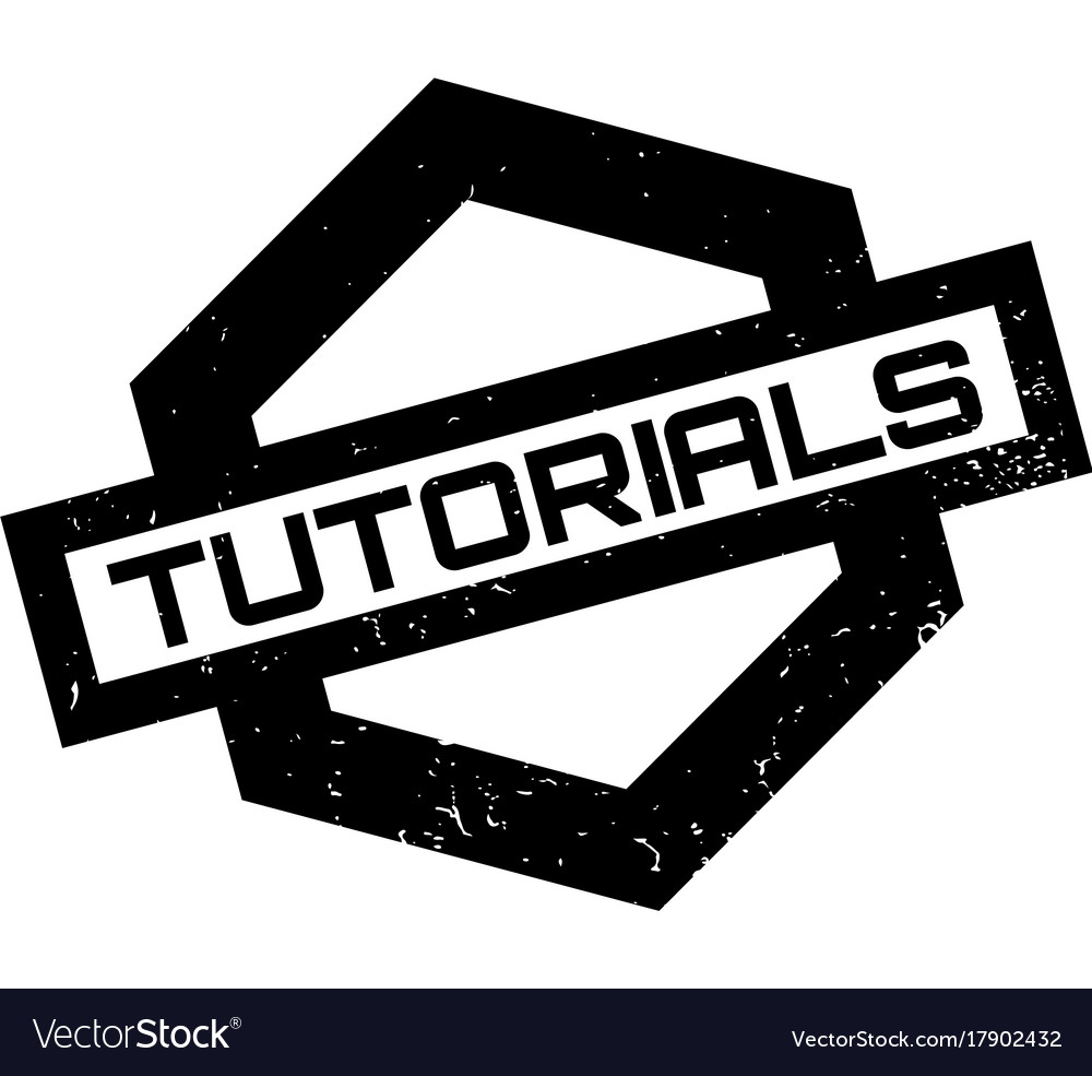 Tutorials rubber stamp Royalty Free Vector Image