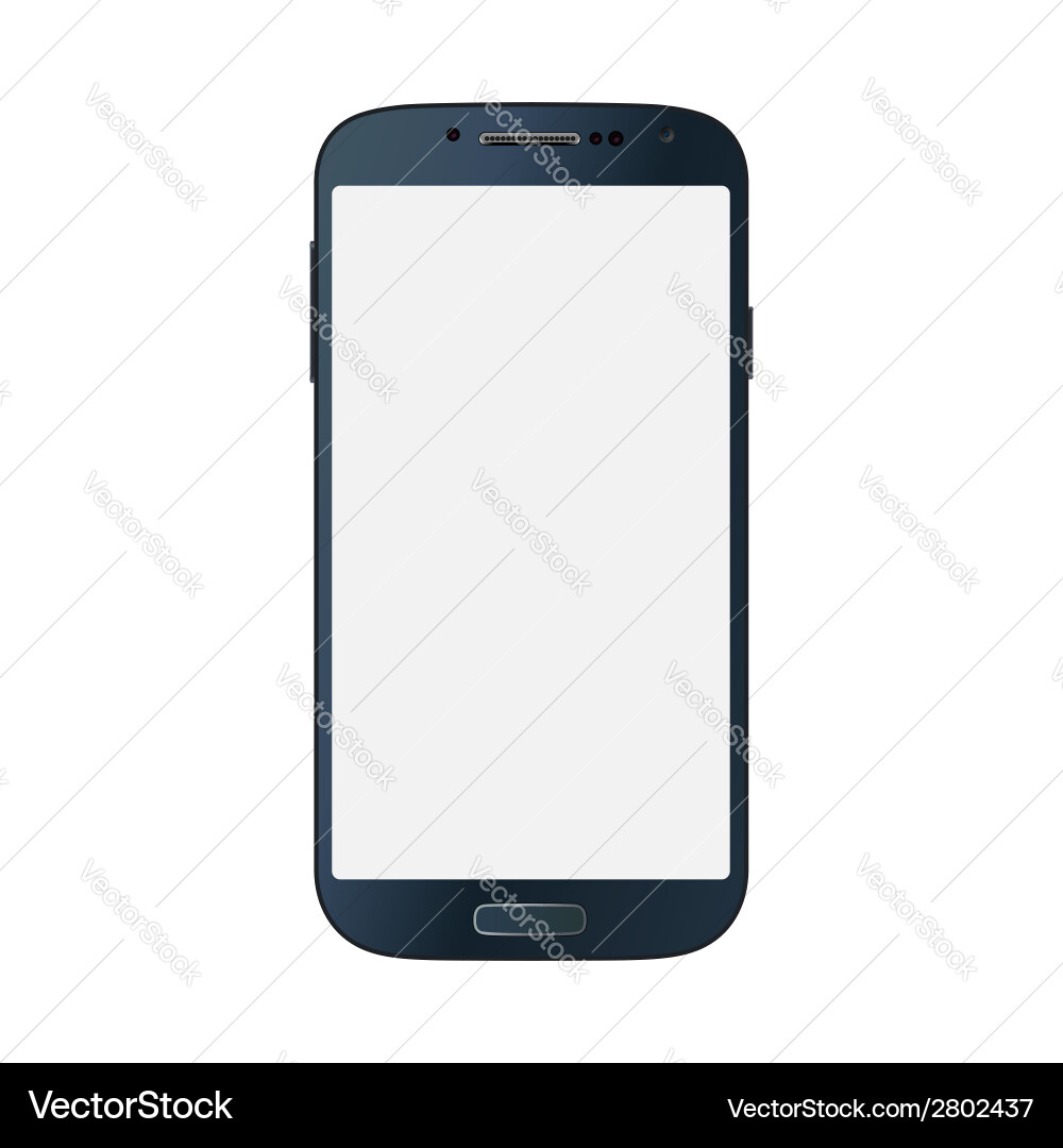 Black business mobile phone style isolated Vector Image