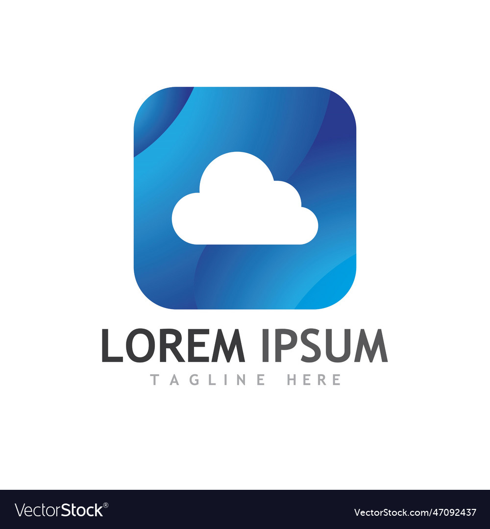 Cloud template Royalty Free Vector Image - VectorStock