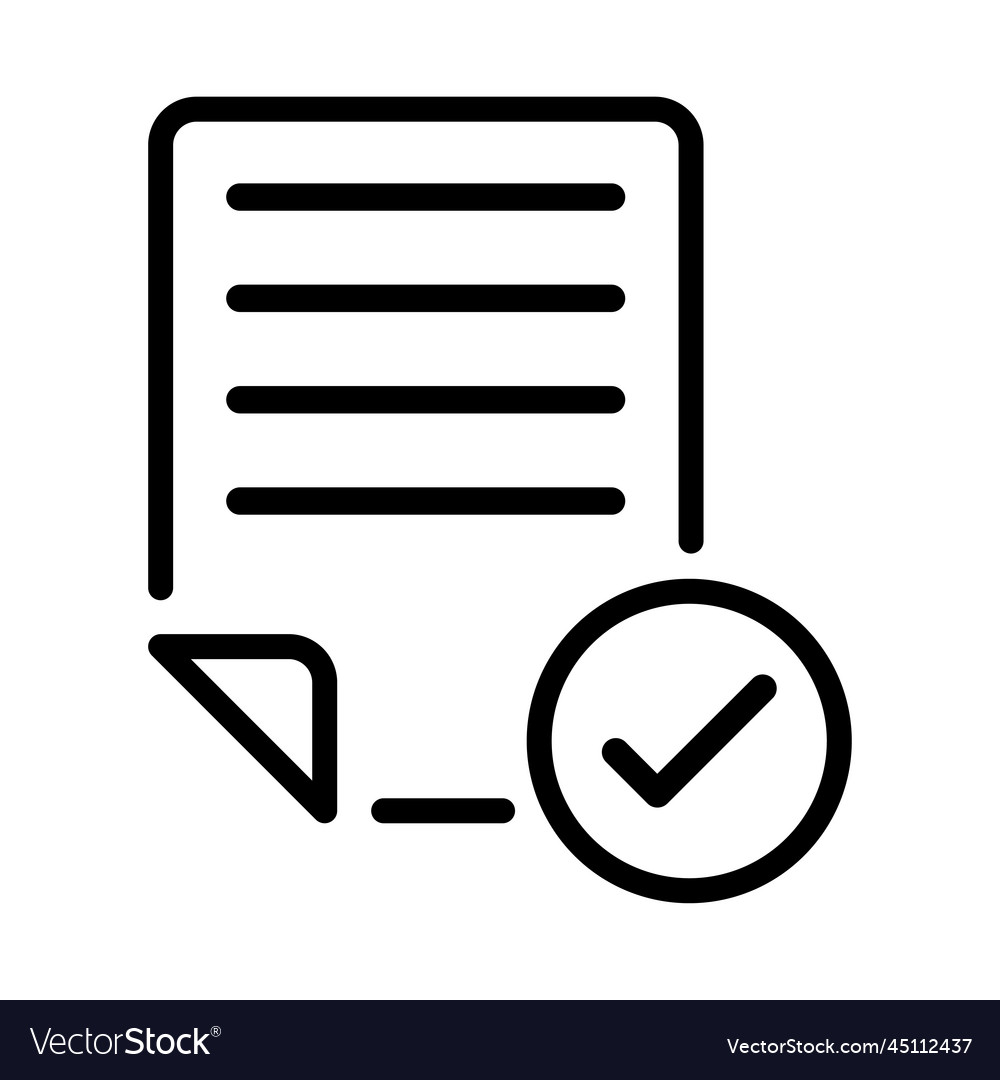 Document check icon Royalty Free Vector Image - VectorStock
