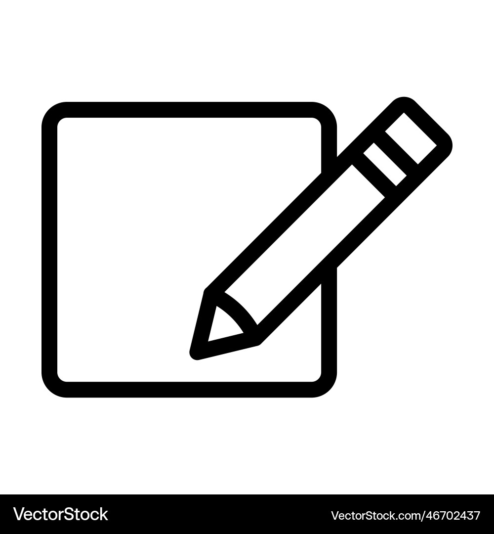 Edit thick line icon for personal and commercial Vector Image