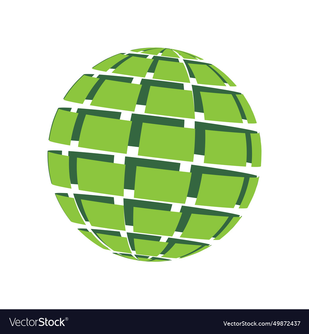 Global technology logo Royalty Free Vector Image