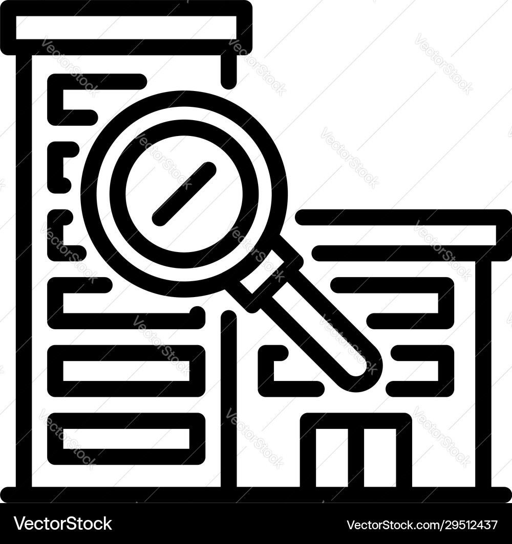 Internship building icon outline style Royalty Free Vector