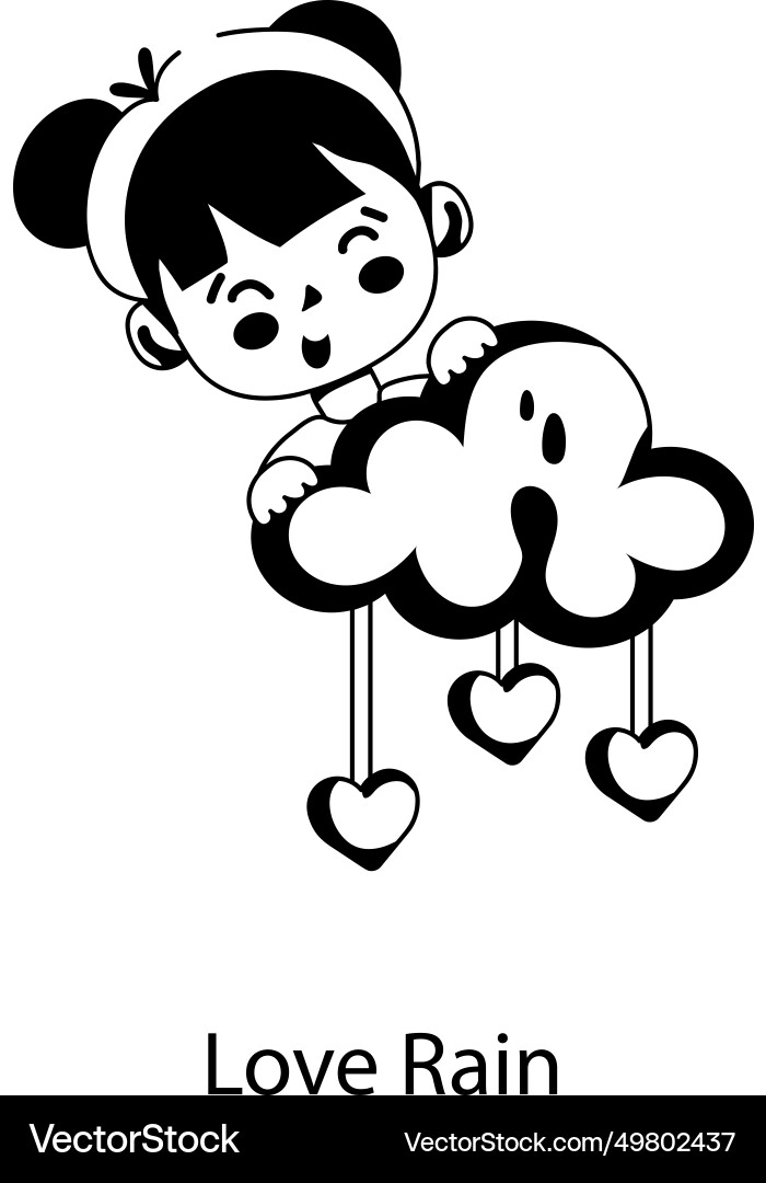 Love rain Royalty Free Vector Image - VectorStock