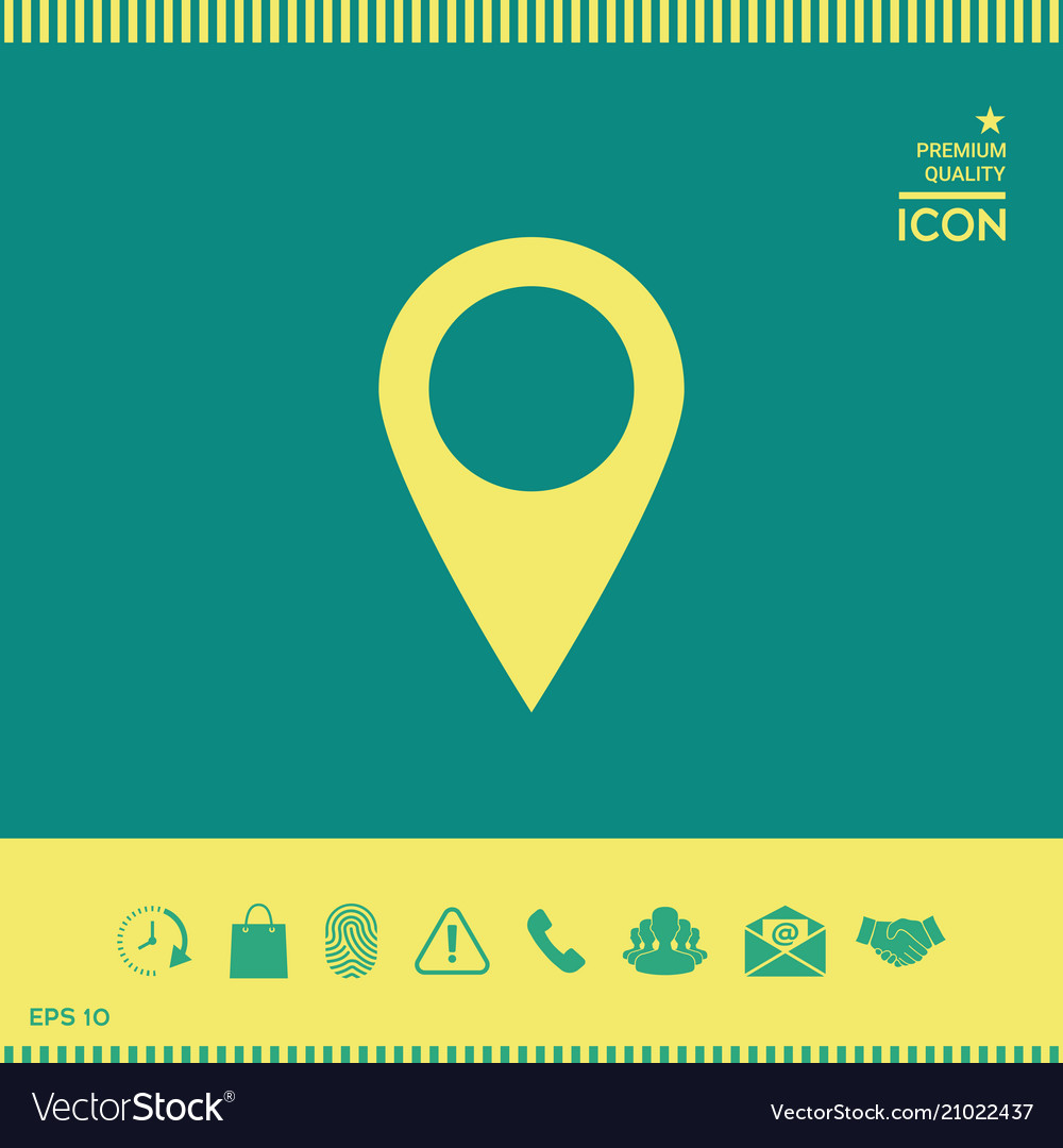 Map pointer icon Royalty Free Vector Image - VectorStock