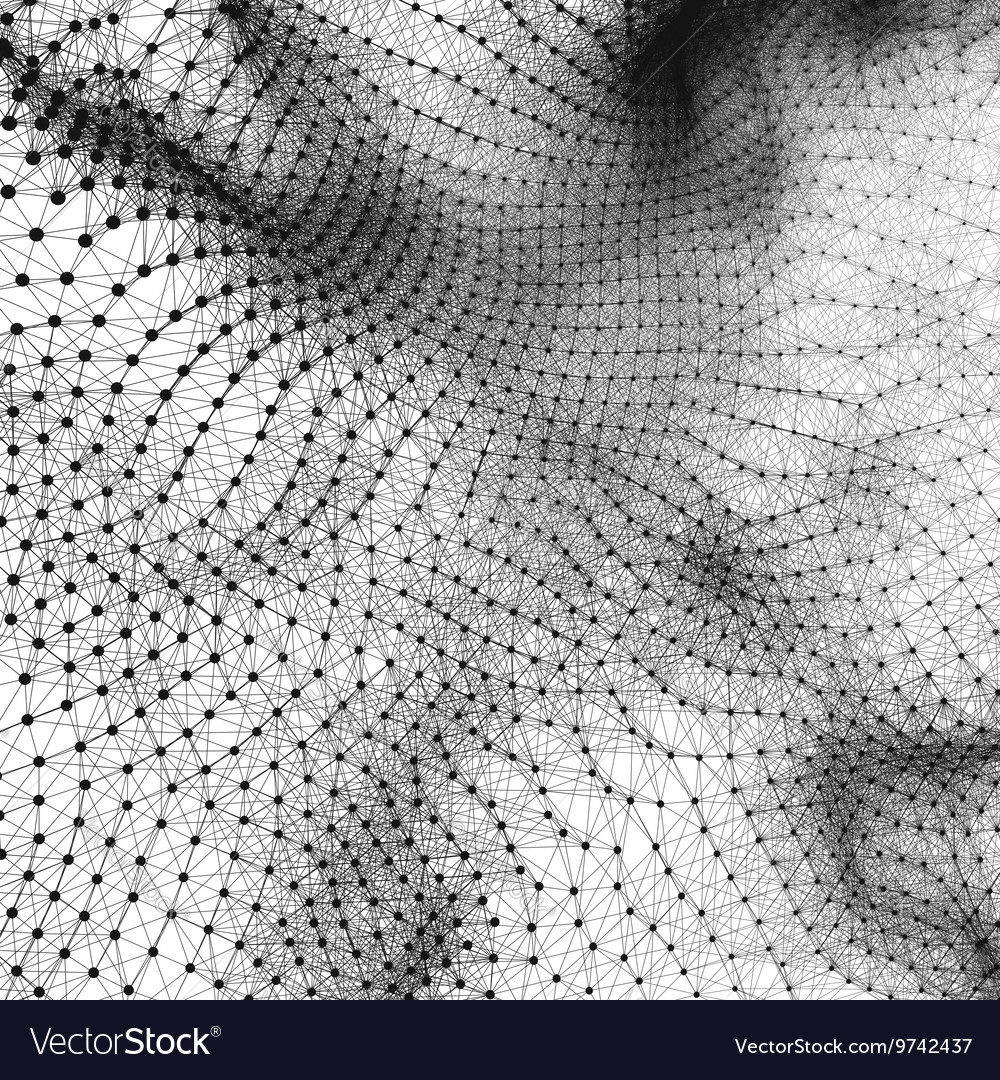 Network background connection structure wireframe Vector Image