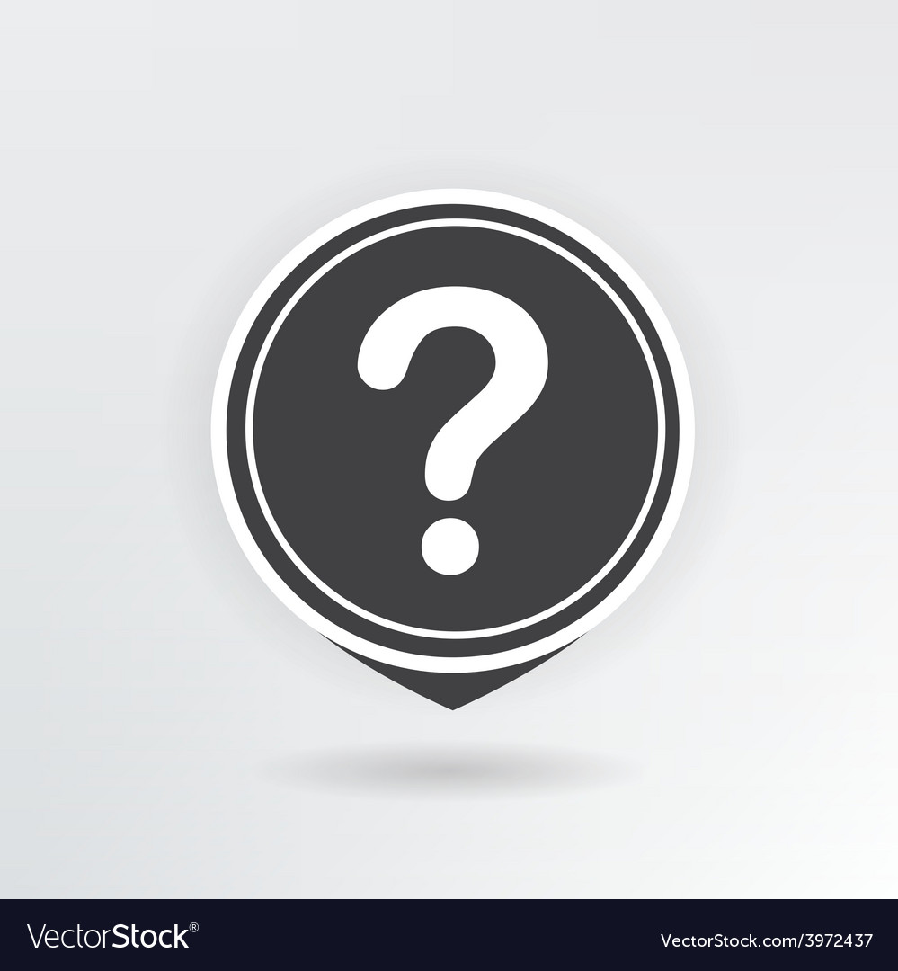 Question map pointer Royalty Free Vector Image