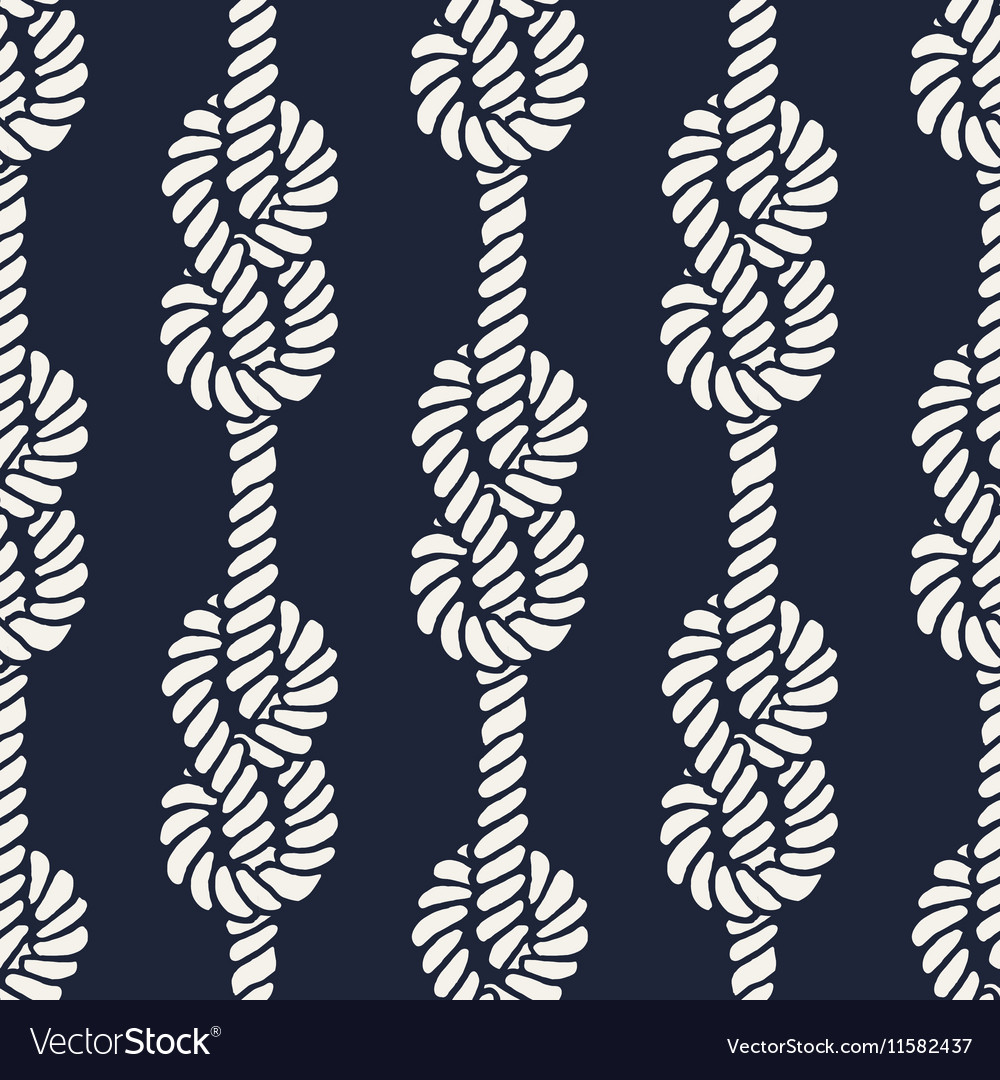 Seamless nautical rope pattern - Figure 8 knots Vector Image Seamless nautical rope pattern - Figure 8 knots Vector Image