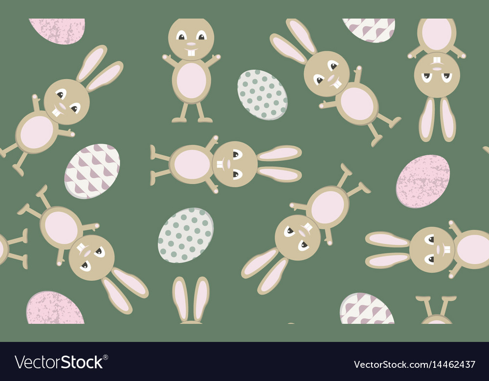 Seamless pattern easter bunny Royalty Free Vector Image