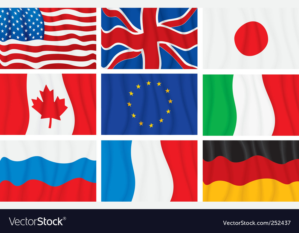 Wavy flags Royalty Free Vector Image - VectorStock