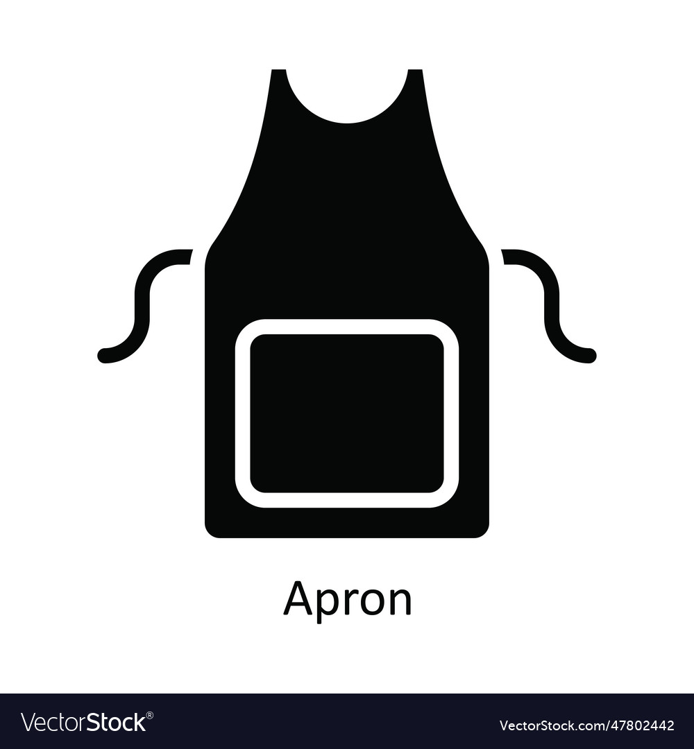 Apron solid icon design kit Royalty Free Vector Image