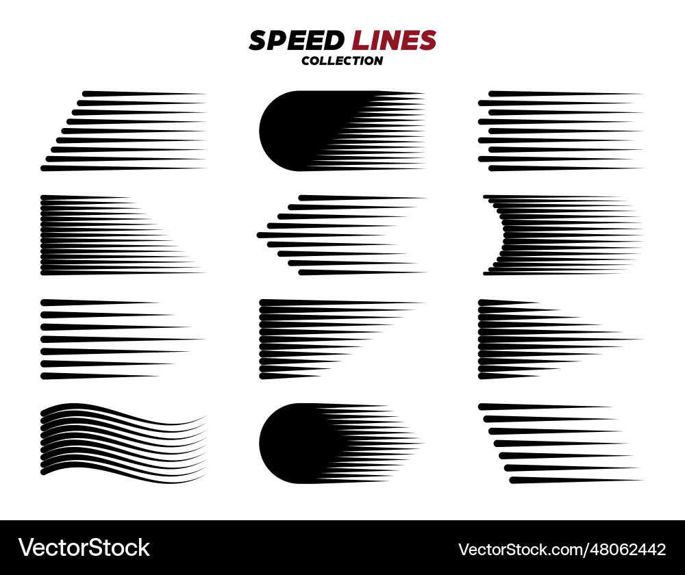 Black cartoon or comic speed lines with round Vector Image