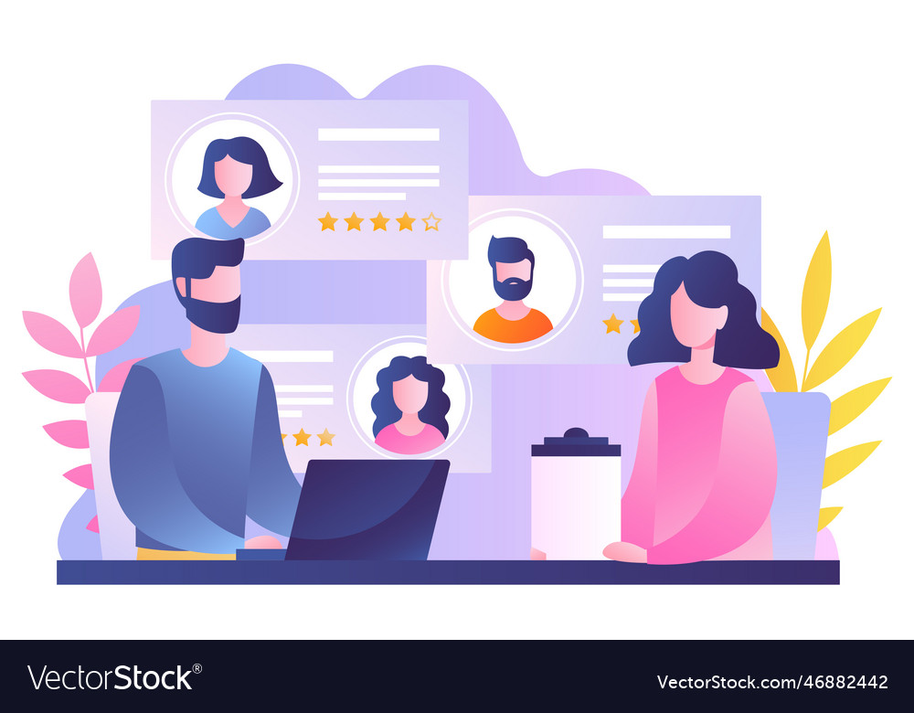 Candidate selection concept Royalty Free Vector Image Candidate selection concept Royalty Free Vector Image