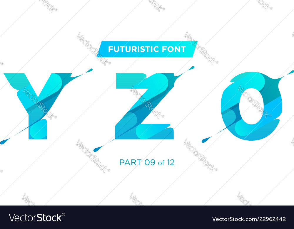 Clean stylish typeface with patterned Royalty Free Vector