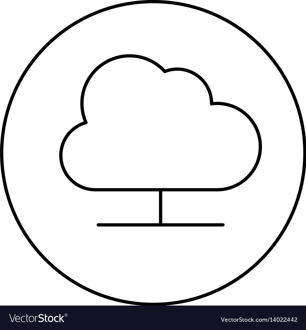 Cloud computing isolated icon Royalty Free Vector Image
