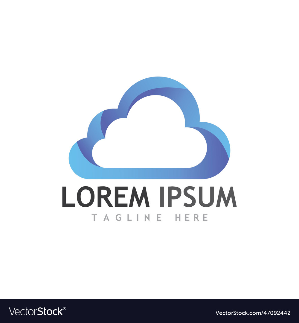 Cloud template Royalty Free Vector Image - VectorStock