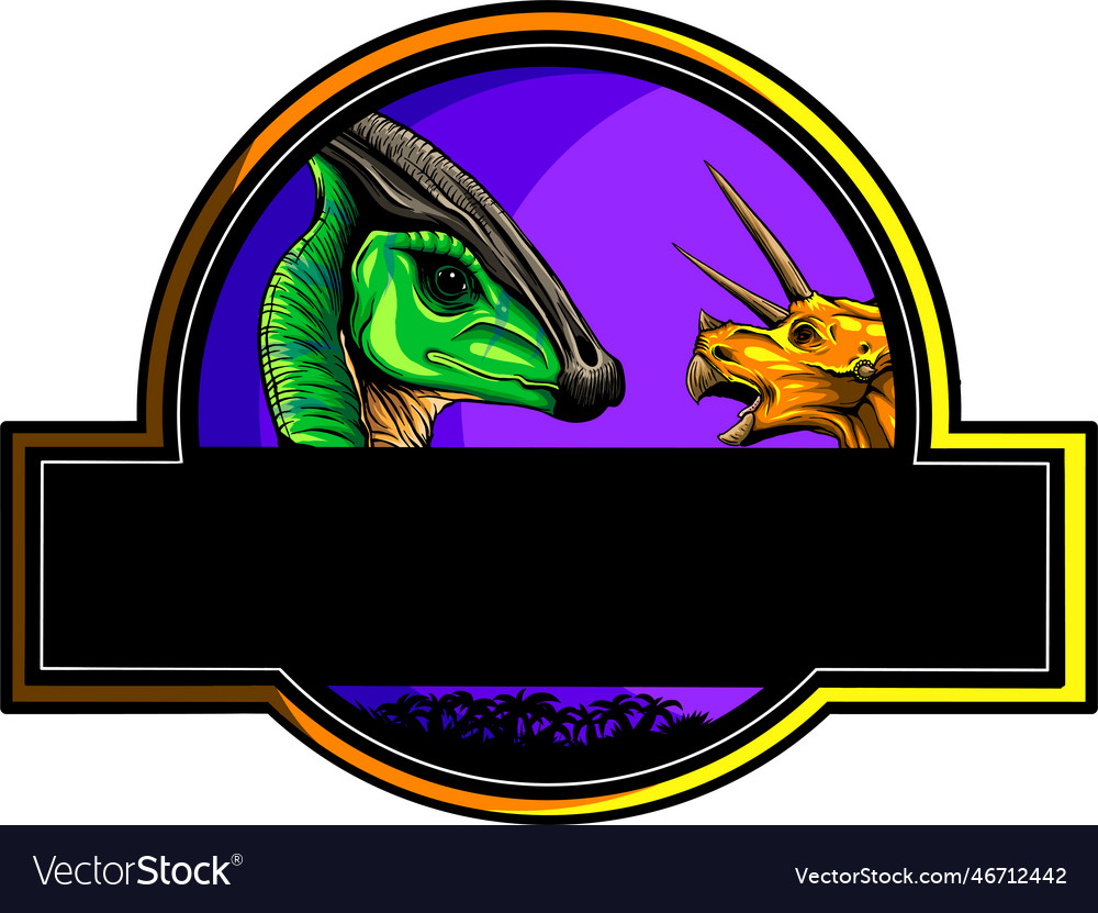 Dinosaur Park Fun Royalty Free Vector Image Vectorstock