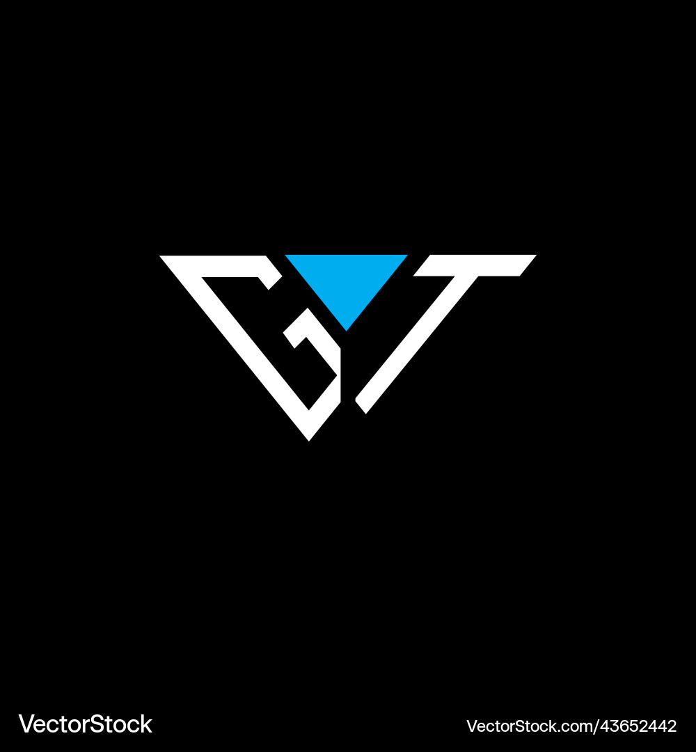 Gt letter logo creative design with graphic abc Vector Image
