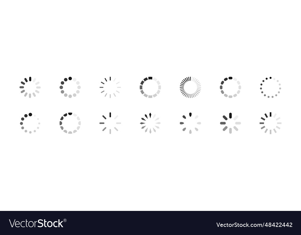 Loading icon set buffer loader or preloader Vector Image
