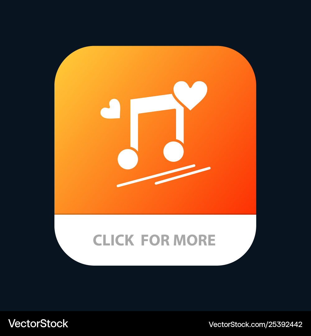 Music node lyrics love song mobile app Royalty Free Vector