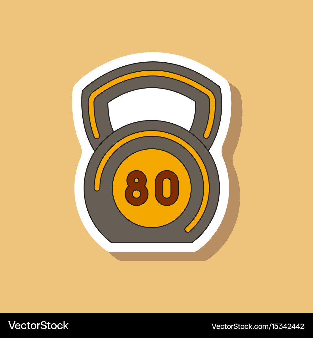 Paper sticker on stylish background weight Vector Image