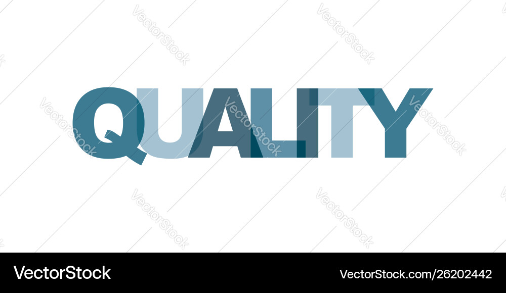 Quality business card text modern lettering Vector Image