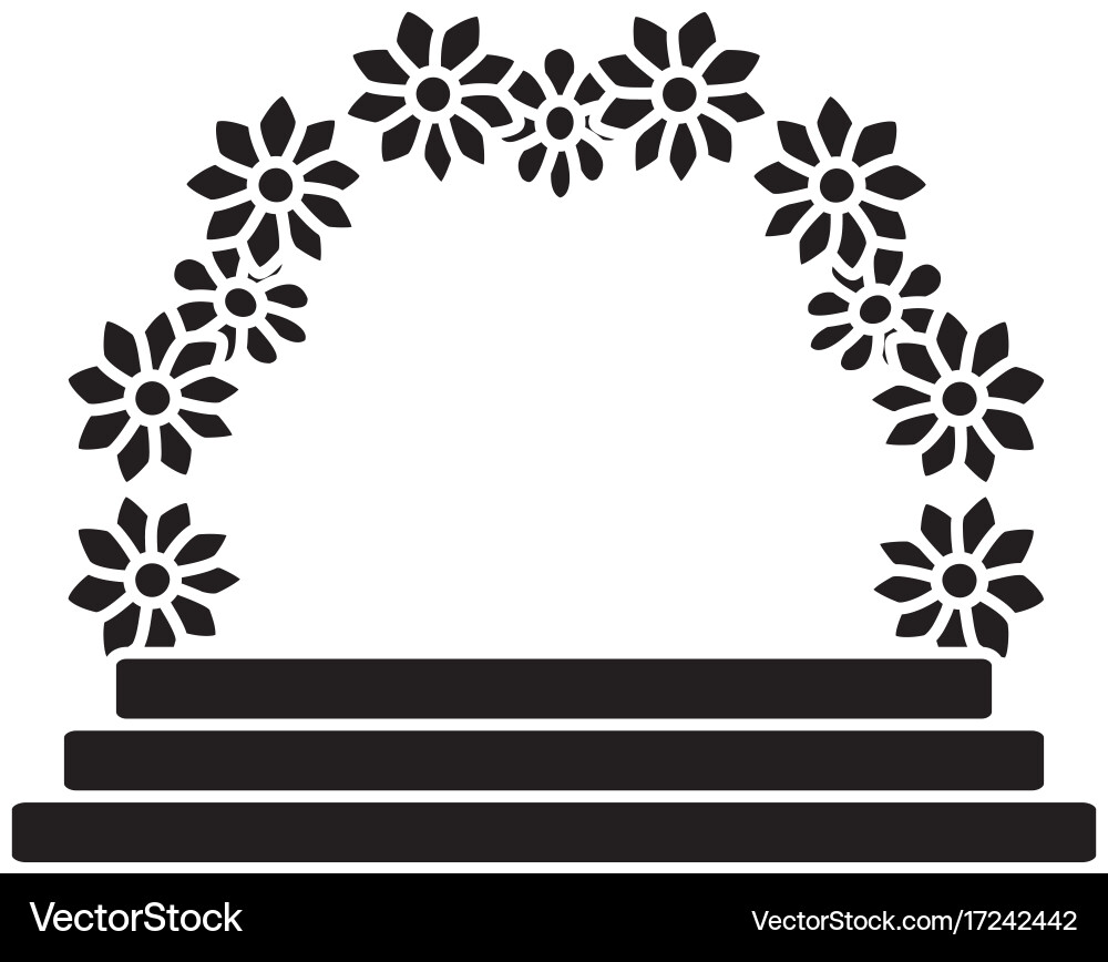 Round frame of flowers Royalty Free Vector Image