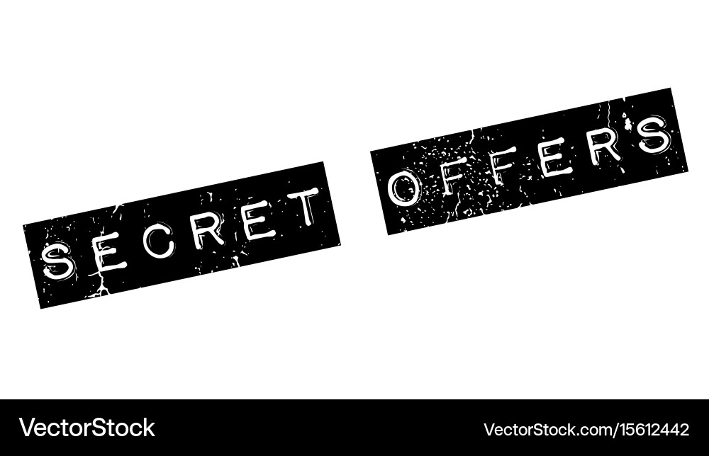 Secret offers rubber stamp Royalty Free Vector Image