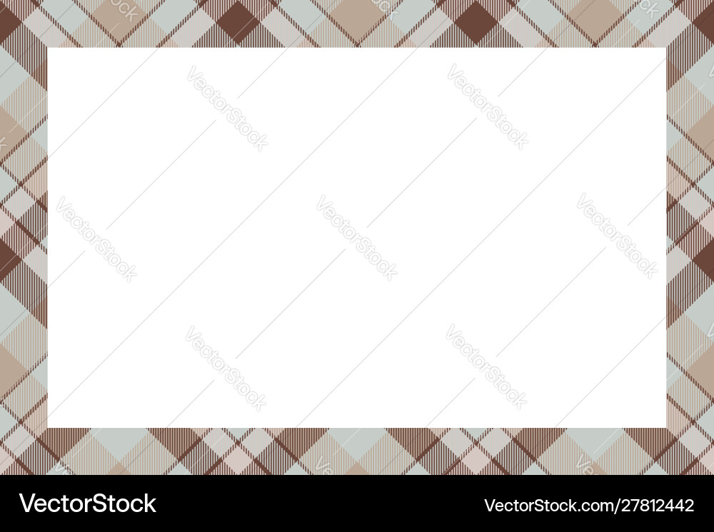 Vintage frame scottish border pattern retro Vector Image