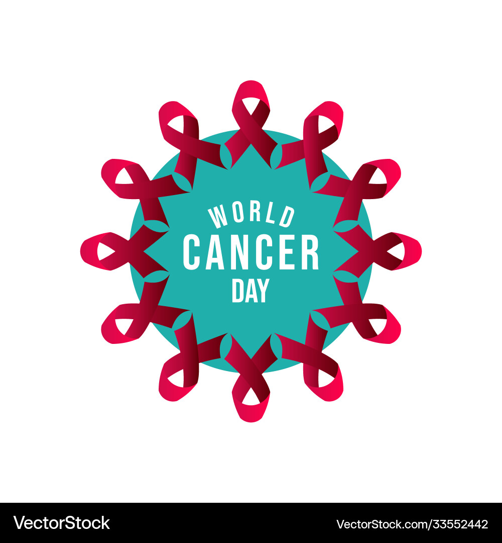 World cancer day template design Royalty Free Vector Image