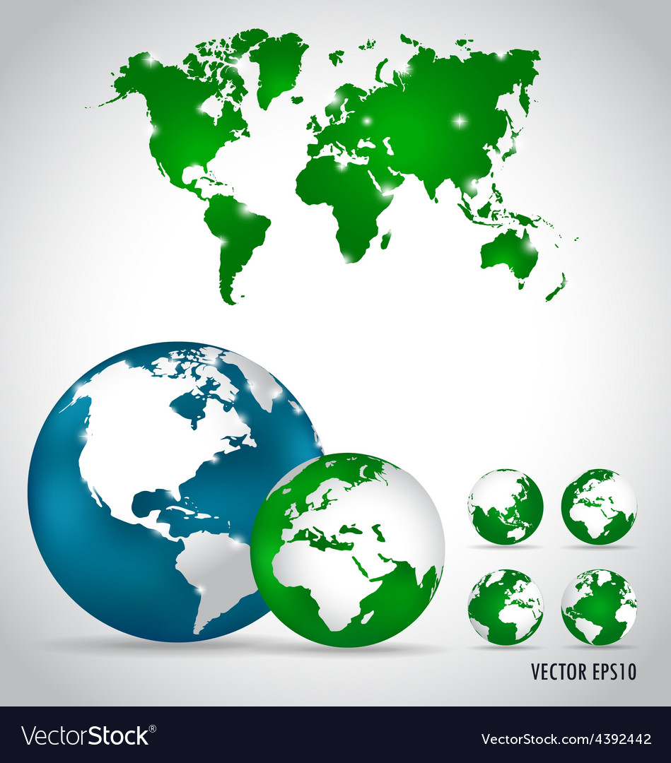 World map Royalty Free Vector Image - VectorStock