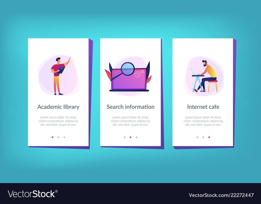 Academic laboratory app interface template Vector Image