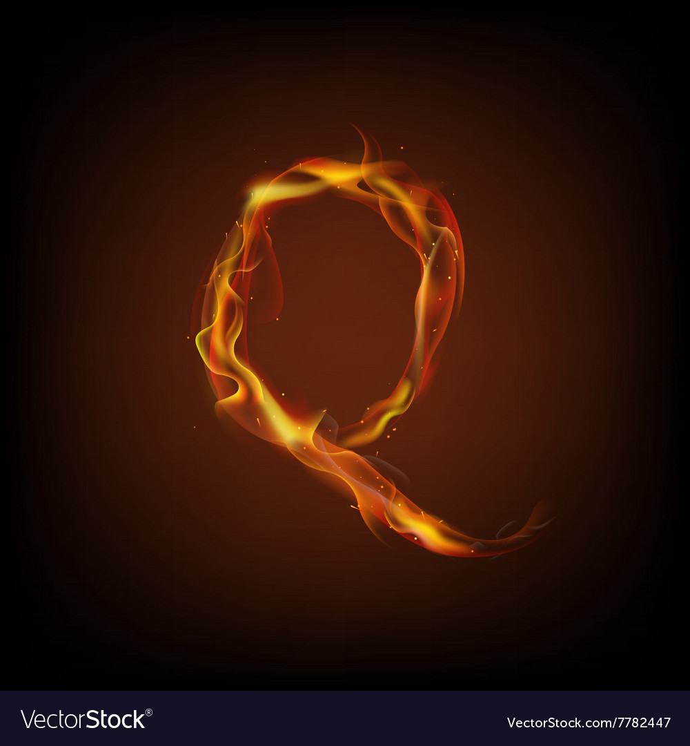 Alphabets flame Royalty Free Vector Image - VectorStock