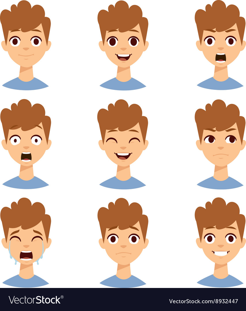 Boy face Royalty Free Vector Image - VectorStock