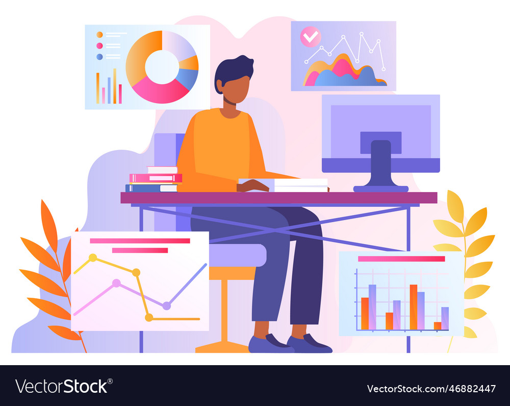 Businessman in office Royalty Free Vector Image