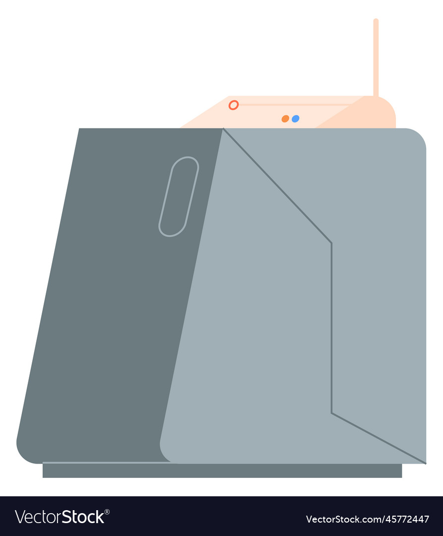 Computer case icon modern pc tower system Vector Image