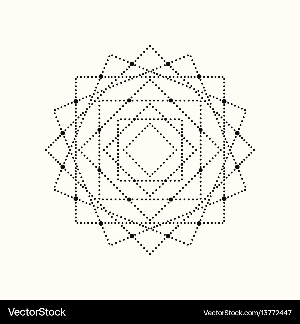 Dotted geometric shape Royalty Free Vector Image