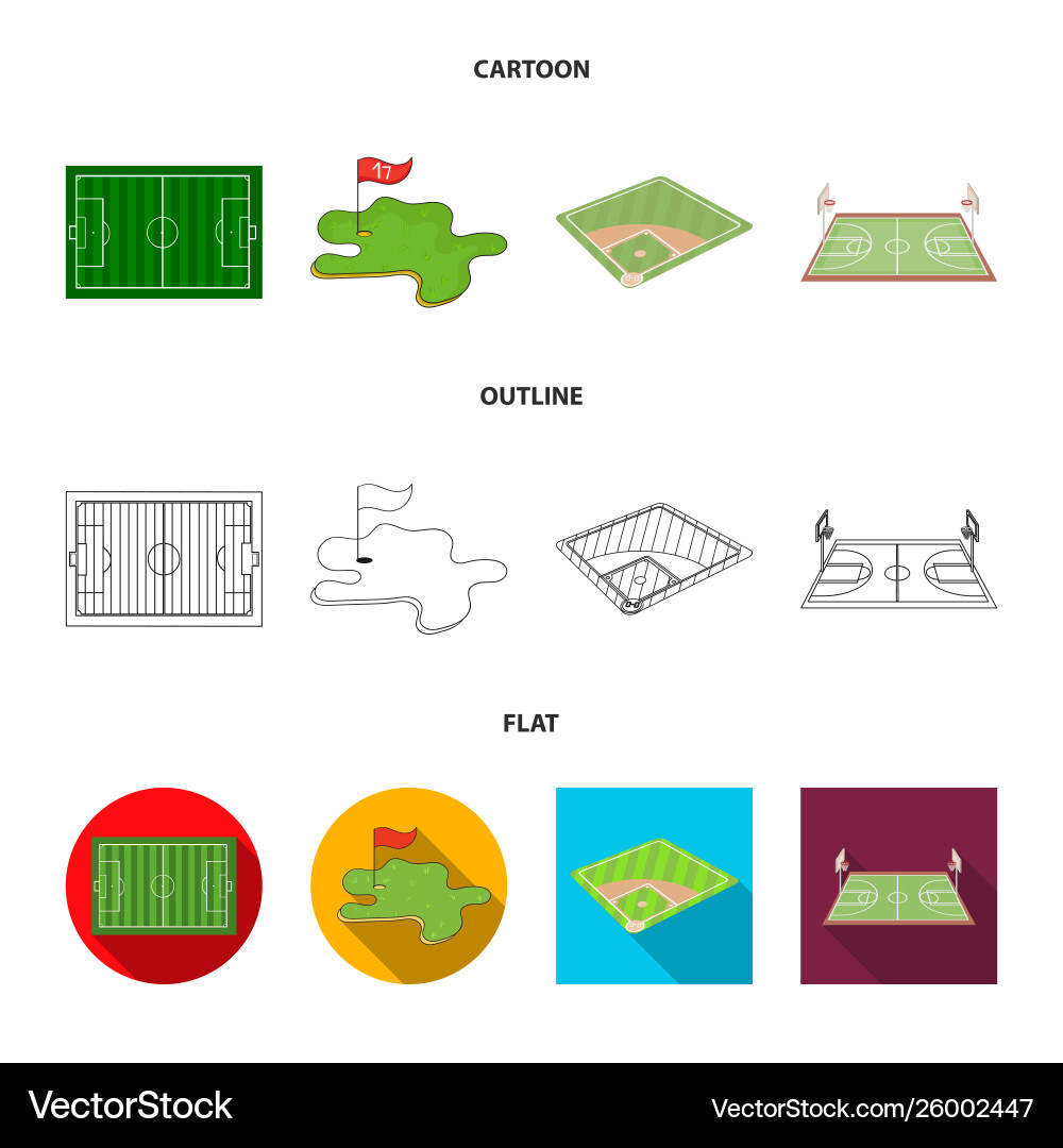 Field and sport logo Royalty Free Vector Image