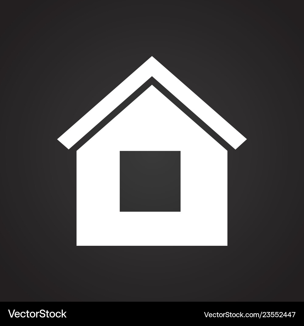 Home icon on black background for graphic and web Vector Image