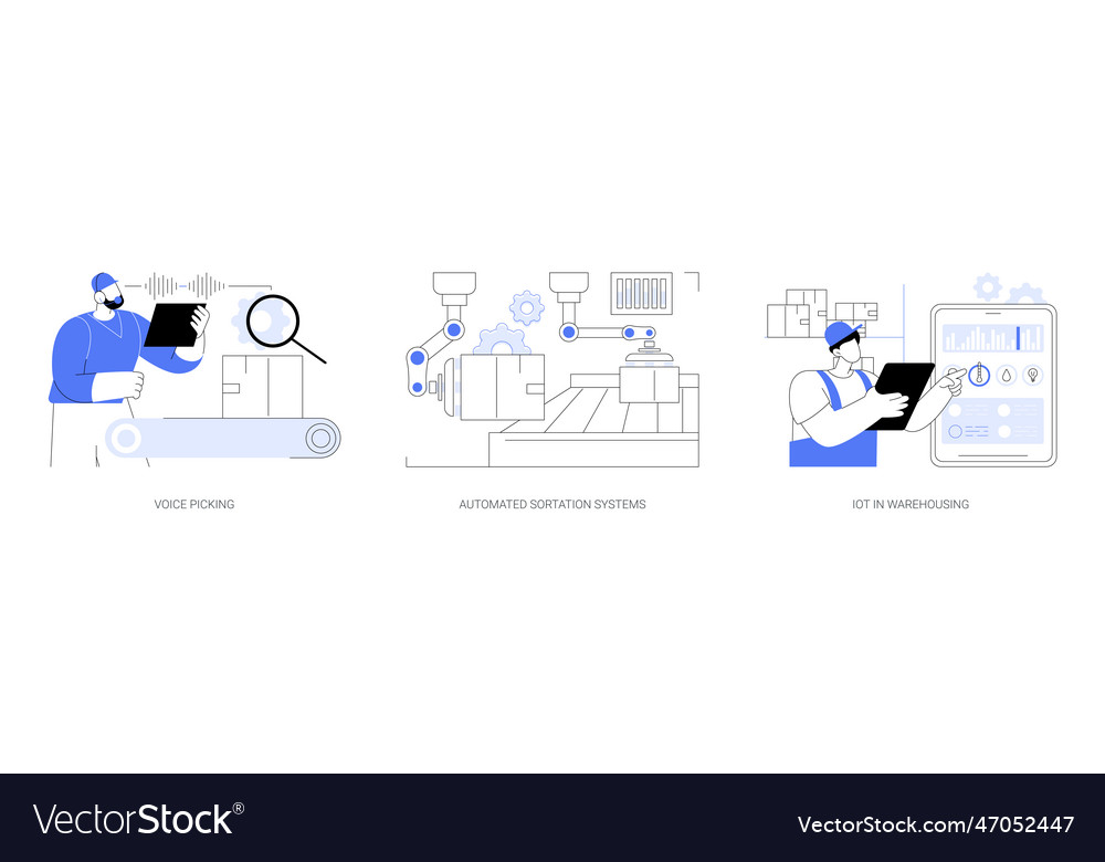 Inventory technologies abstract concept Royalty Free Vector